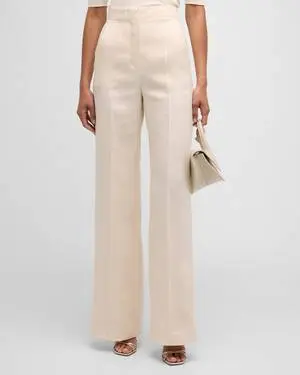 Max Mara Hangar High-rise Wide-leg Pants - Ivory