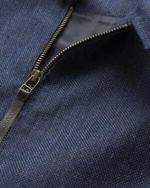 Rodd & Gunn Cascades Linen-wool Bomber Jacket - Deep Ocean