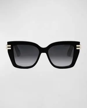 Dior CDior S1I Sunglasses Shiny Black  Gradient Smoke