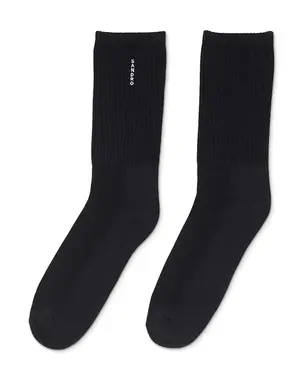 Sandro Vertical Logo Cotton Socks - Black