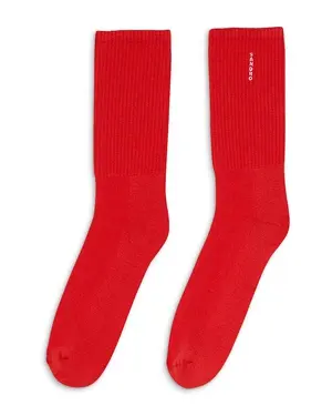 Sandro Sandro Vertical Logo Cotton Socks Red