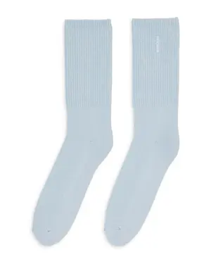 Sandro Sandro Vertical Logo Cotton Socks Sky Blue