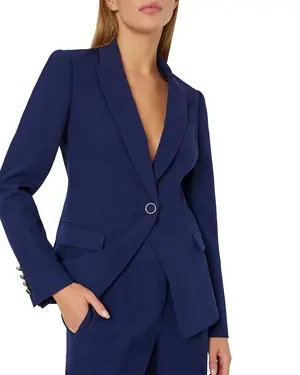 MILLY Nash Cady Wide Leg Pants - Navy