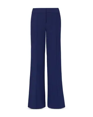 MILLY Nash Cady Wide Leg Pants - Navy