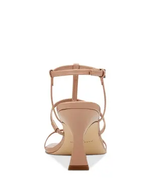 MARC FISHER LTD. Dennie Strappy Mid Heel Sandals - Medium Natural