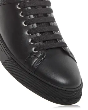 FERRAGAMO Clayton Leather Sneakers - Black