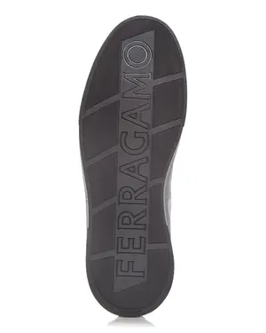 FERRAGAMO Clayton Leather Sneakers - Black