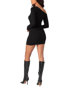 EDIKTED Soleste Ribbed Mini Dress