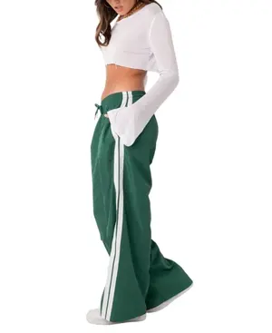 EDIKTED Fauna Nylon Track Pants - Green