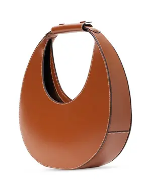 Staud Moon Leather Saddle Bag - Tan