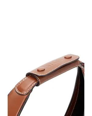 Staud Moon Leather Saddle Bag - Tan