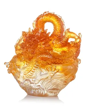 LIULI True Believer Auspicious Joy Crystal Sculpture