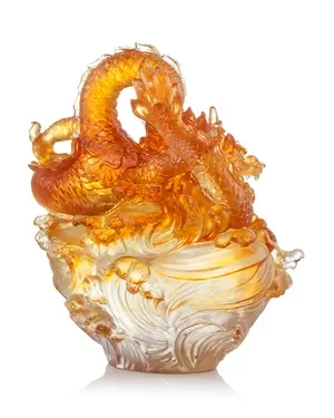 LIULI True Believer Auspicious Joy Crystal Sculpture