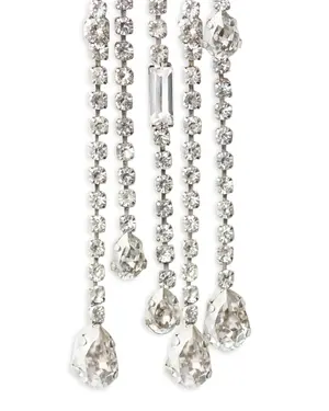 Maje Rhinestone Shooting Star Asymmetrical Drop Earrings