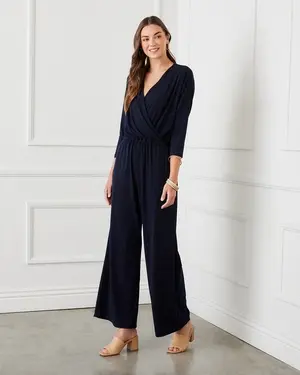 Karen Kane Crossover Neck Jumpsuit