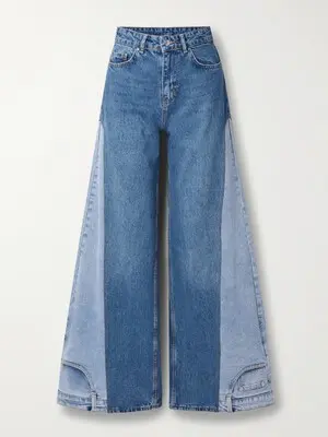 BETTTER Net Sustain Two-tone Wide-leg Jeans