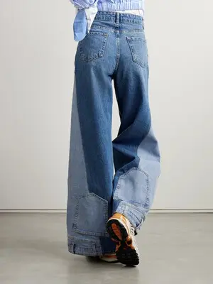 BETTTER Net Sustain Two-tone Wide-leg Jeans