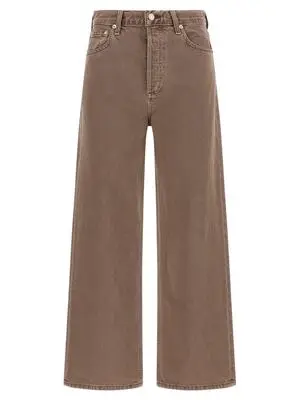 AGOLDE High-rise Wide-leg Jeans - Beige
