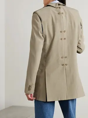BETTTER Net Sustain Dina Convertible Wool-blend Blazer