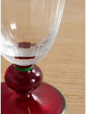 La DoubleJ Perfetto Murano Wine Glass - Red