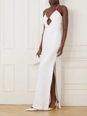Galvan Kite Cutout Sequined Maxi Dress