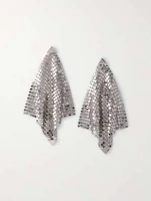 Rabanne Pixel Flow Earrings - Silver