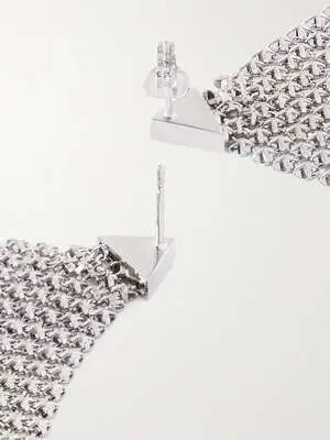 Rabanne Pixel Flow Earrings - Silver