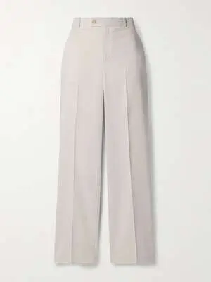 BETTTER Net Sustain Grain De Poudre Wool-blend Straight-leg Pants