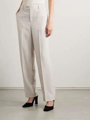 BETTTER Net Sustain Grain De Poudre Wool-blend Straight-leg Pants