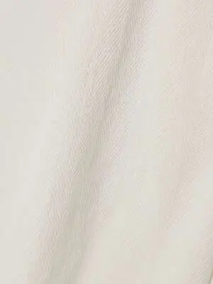 Brunello Cucinelli Herringbone Cotton And Linen-blend Wide-leg Pants - White