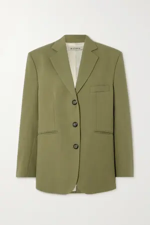 RÓHE Oversized Grain De Poudre Wool Blazer