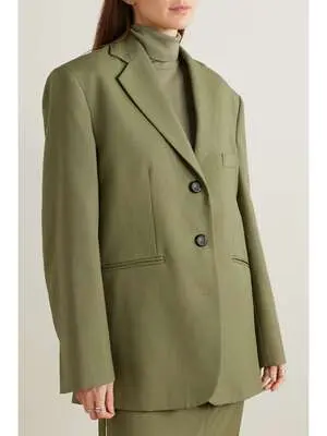 RÓHE Oversized Grain De Poudre Wool Blazer