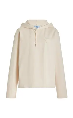Prada Hooded Cotton Sweatshirt - Neutral