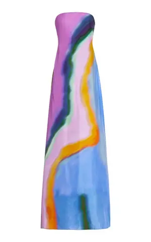 christopher esber aura strapless silk maxi dress Christopher Esber Aura Strapless Maxi Dress