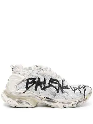 Balenciaga Runner Graffiti Sneakers - White