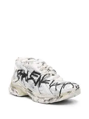 Balenciaga Runner Graffiti Sneakers - White