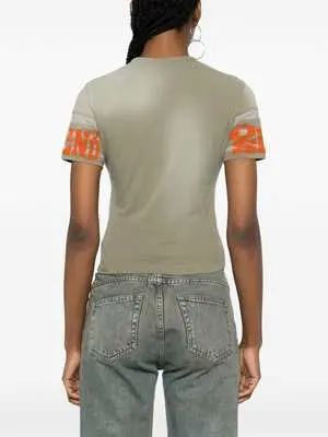 DIESEL® T-uncusl Flocked-logo T-shirt - Green