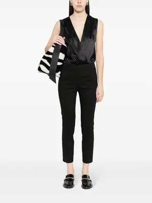 Pinko Bello Mid-waist Cigarette Trousers - Black