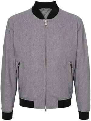 BOSS Houndstooth Print Zip-up Jacket