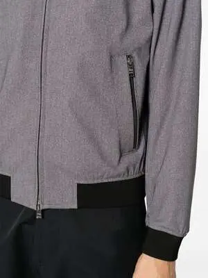 BOSS Houndstooth Print Zip-up Jacket