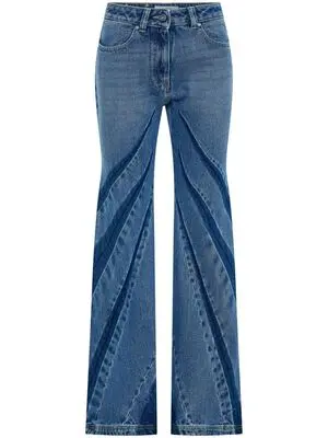 DION LEE Darted Bootcut Jeans - Blue