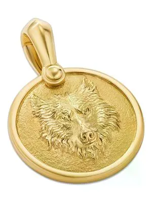 David Yurman 18kt Yellow Petrus Wolf Amulet