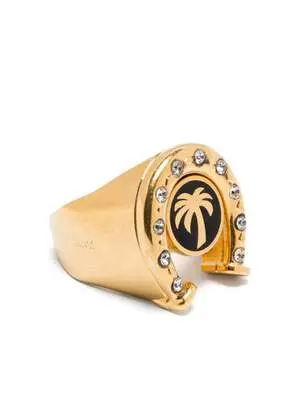 Palm Angels Horseshoe Rhinestone-embellished Ring