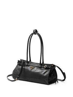 Prada Bonnie Medium Leather Handbag - Black