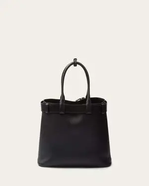 Prada Grain Leather Top-handle Bag - Nero