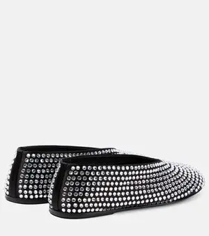 Khaite Marcy Embellished Ballet Flats - Black