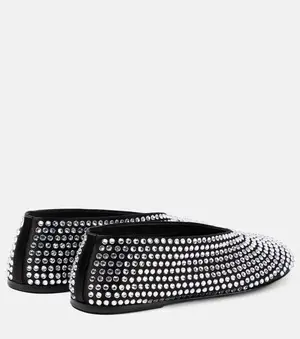 Khaite Marcy Embellished Ballet Flats - Black