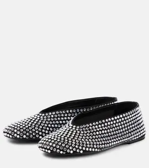 Khaite Marcy Embellished Ballet Flats - Black