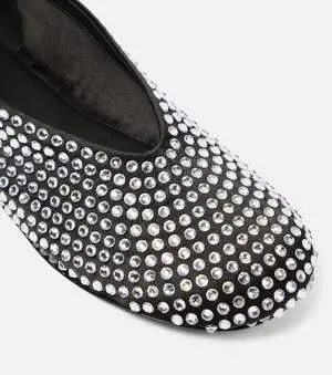 Khaite Marcy Embellished Ballet Flats - Black