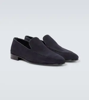Manolo Blahnik Truro Suede Loafers - Blue
